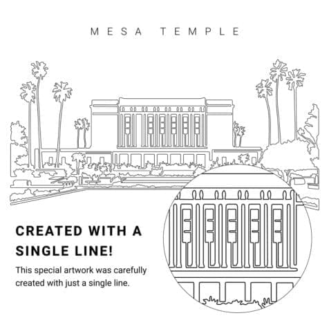 Mesa Arizona Temple Vector Art - Digital Download - WanderLife Studios