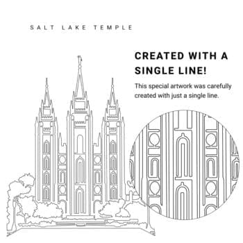 Salt Lake Temple Vector Art - Portrait - Digital Download - WanderLife ...