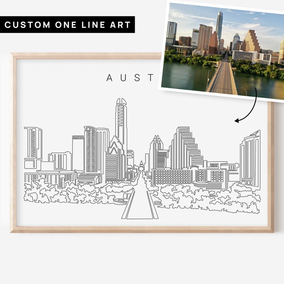 Custom Line Art - Special City One Line Drawing From Photo - WanderLife ...