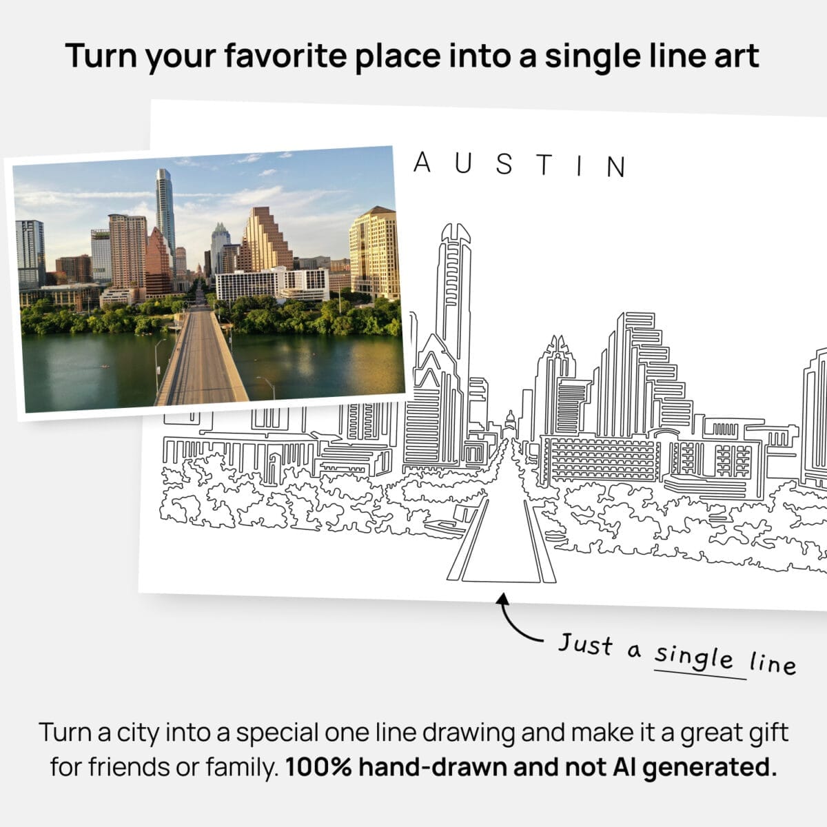 Custom Line Art - Special City One Line Drawing From Photo - WanderLife ...